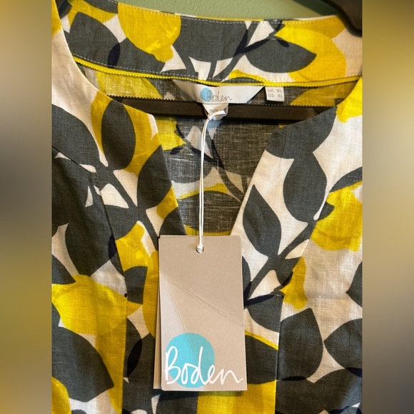 Boden | Dresses | Nwt 4l Boden Linen Lemon Dress | Poshmark